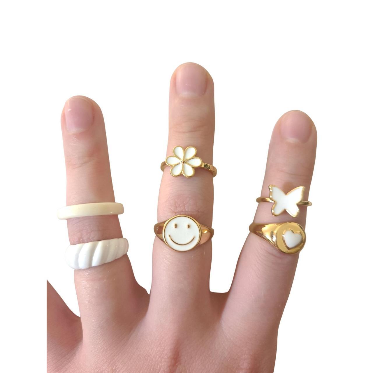 Beautiful ring set. Made of alloy. Sizes below. Make... - Depop