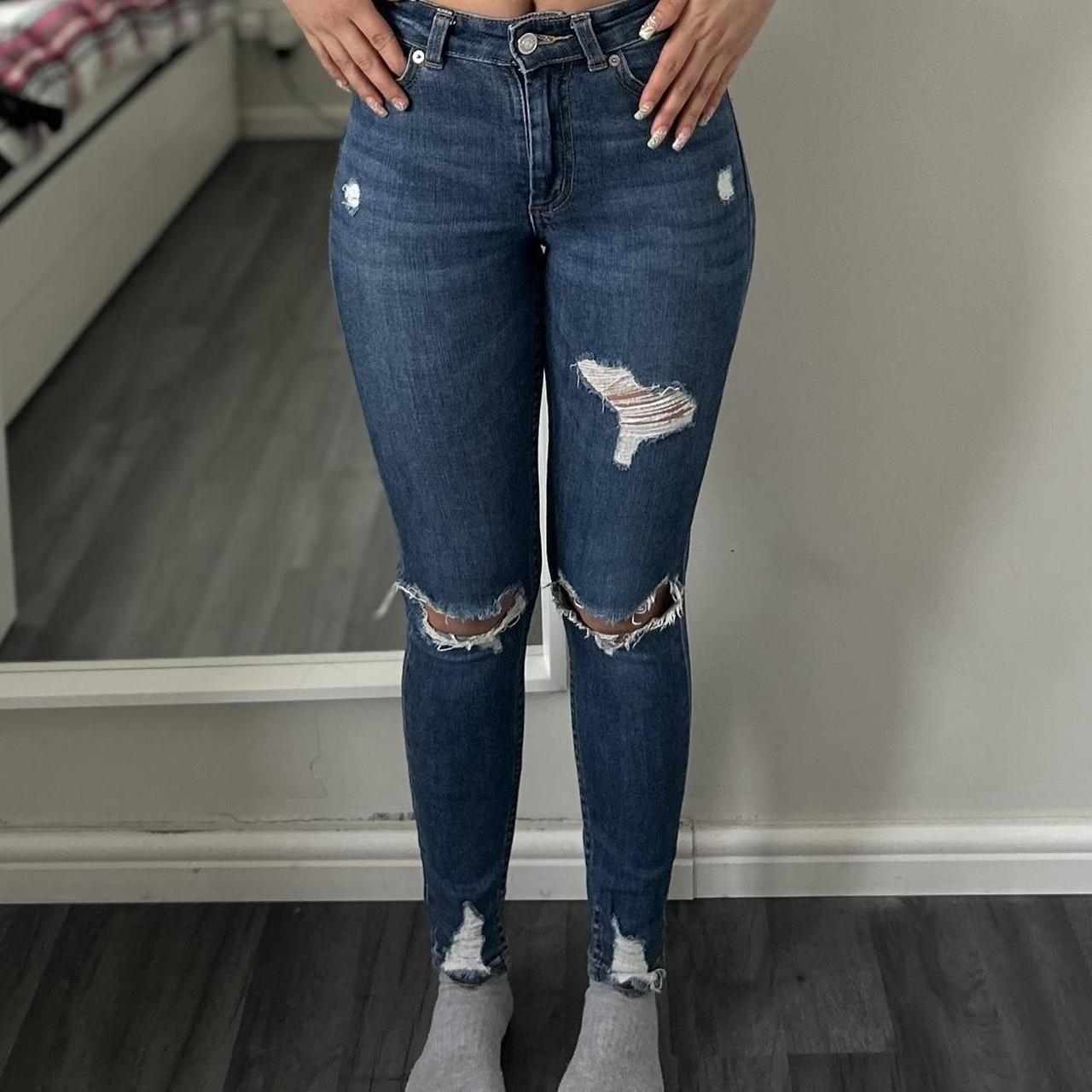 Ripped Skinny Denim Jeans Women’s Size... - Depop