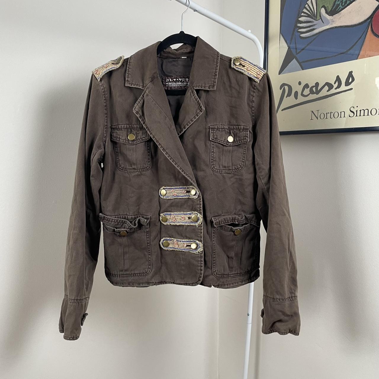 2000s DA-NANG military style jacket 🤎 Fits a... - Depop