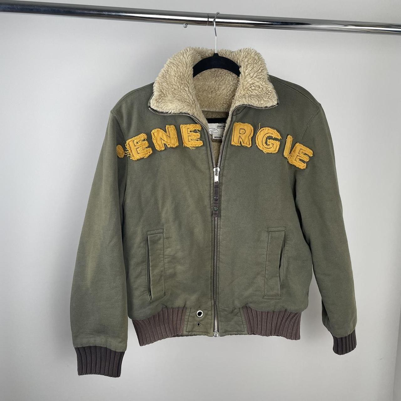 90s ENERGIE spellout fully lined zip up jacket 💚has... - Depop