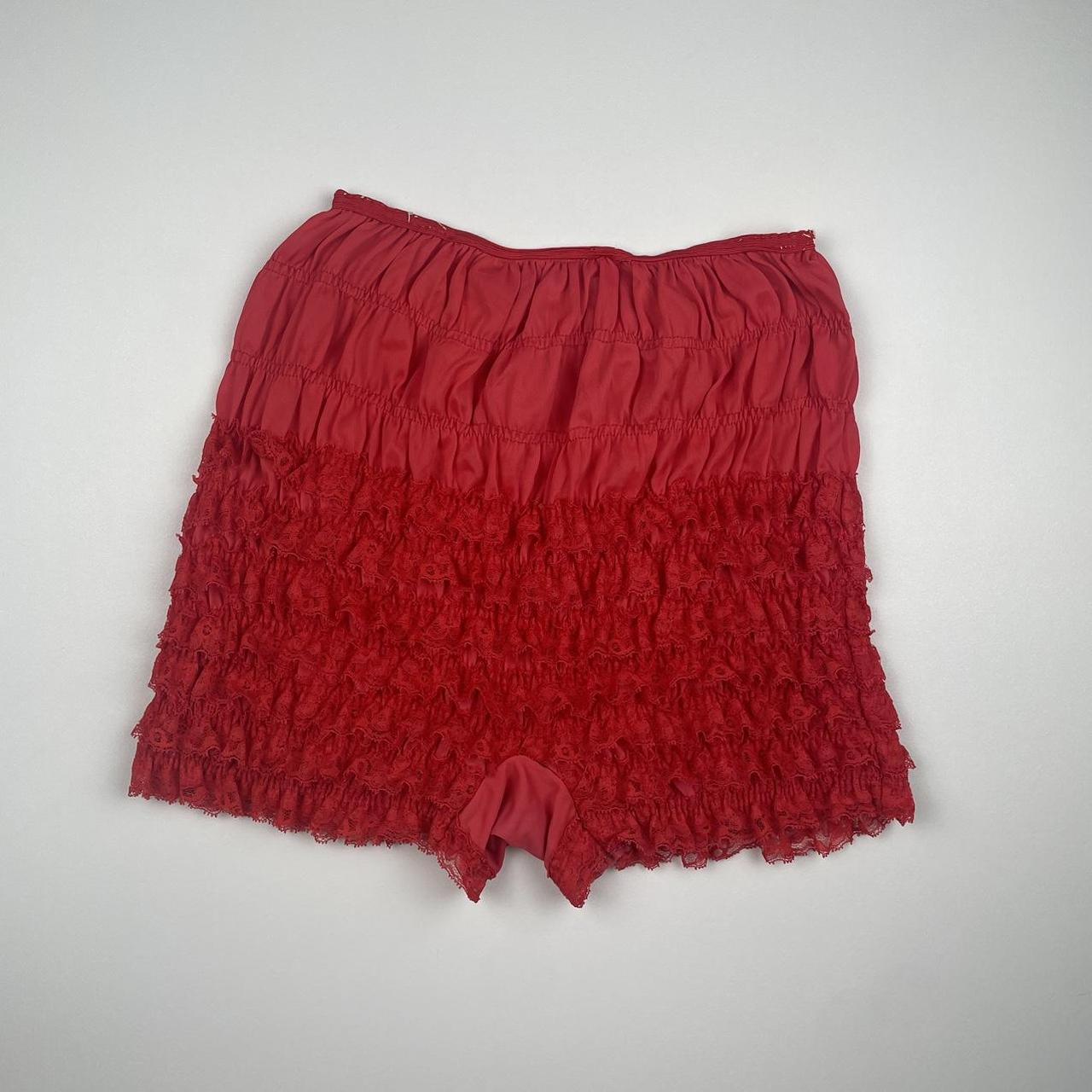 Vintage red ruffled bloomers ♥️ Have lots of stretch... - Depop