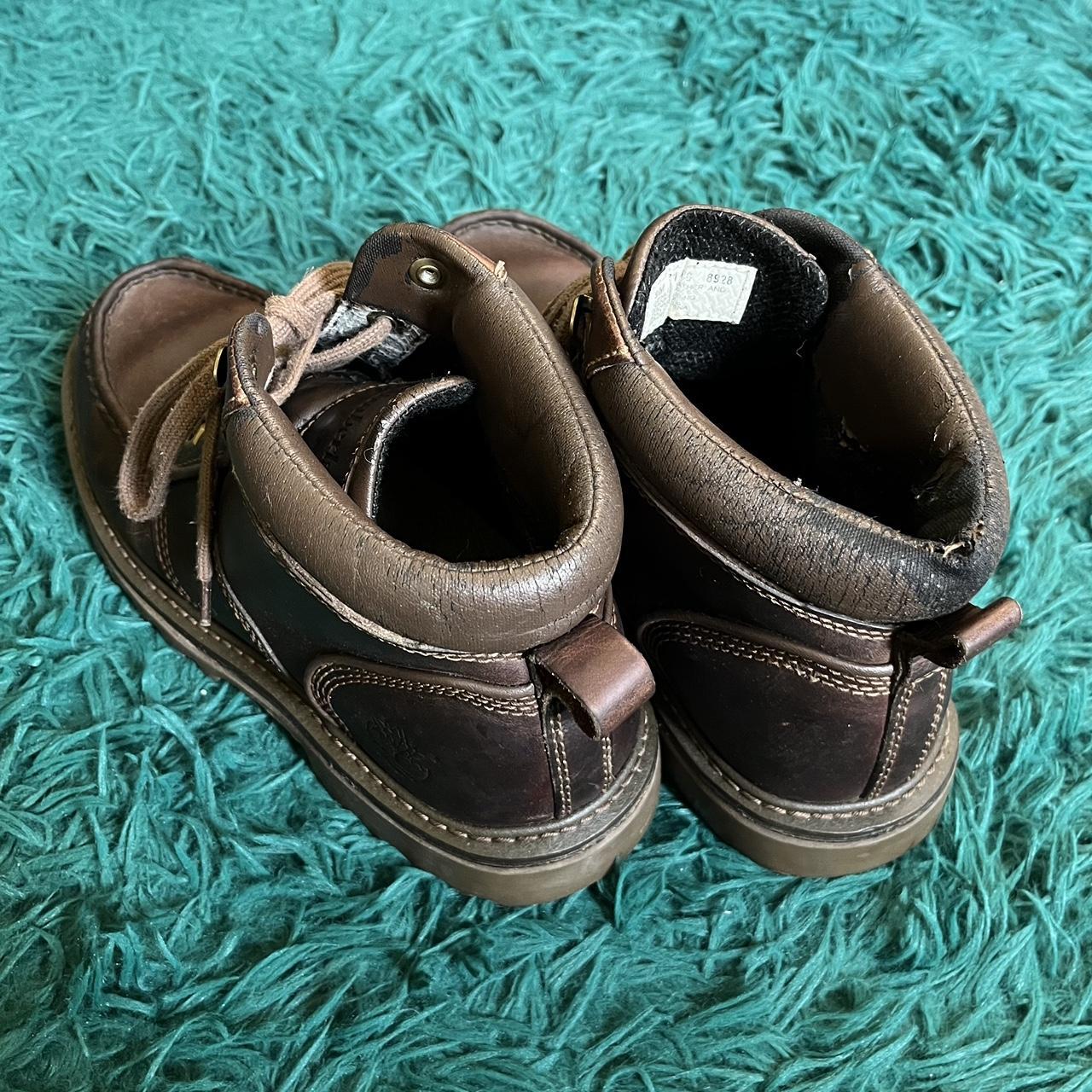 Timberland Brown Leather Boots Men’s Size 9... - Depop