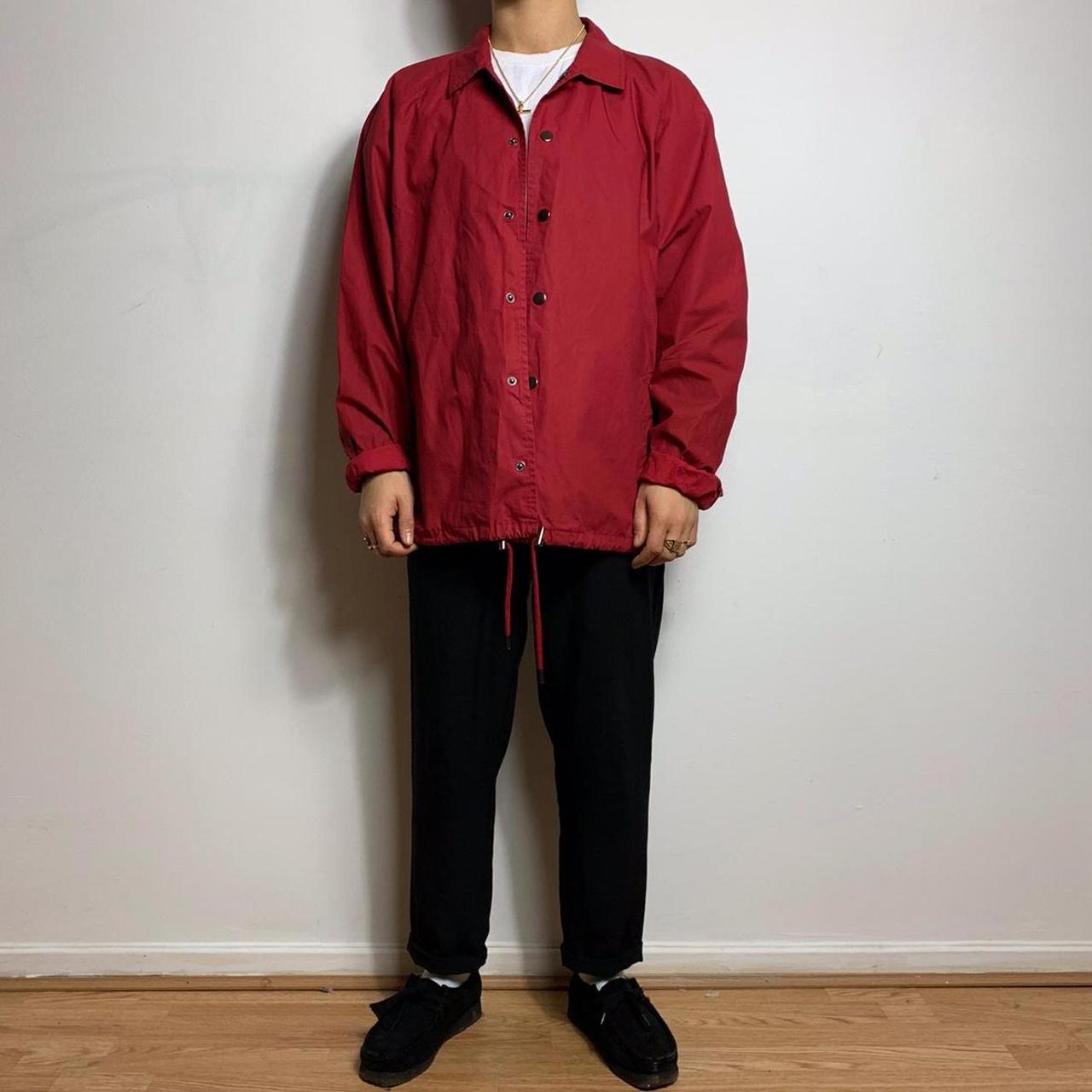 VINTAGE COACH JACKET Red Size M Excellent Condition - Depop