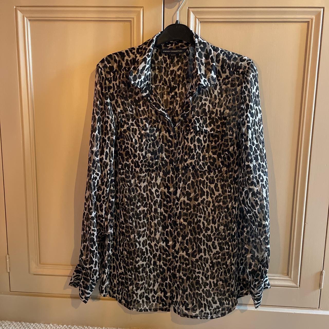 French Connection leopard print blouse Great condition - Depop