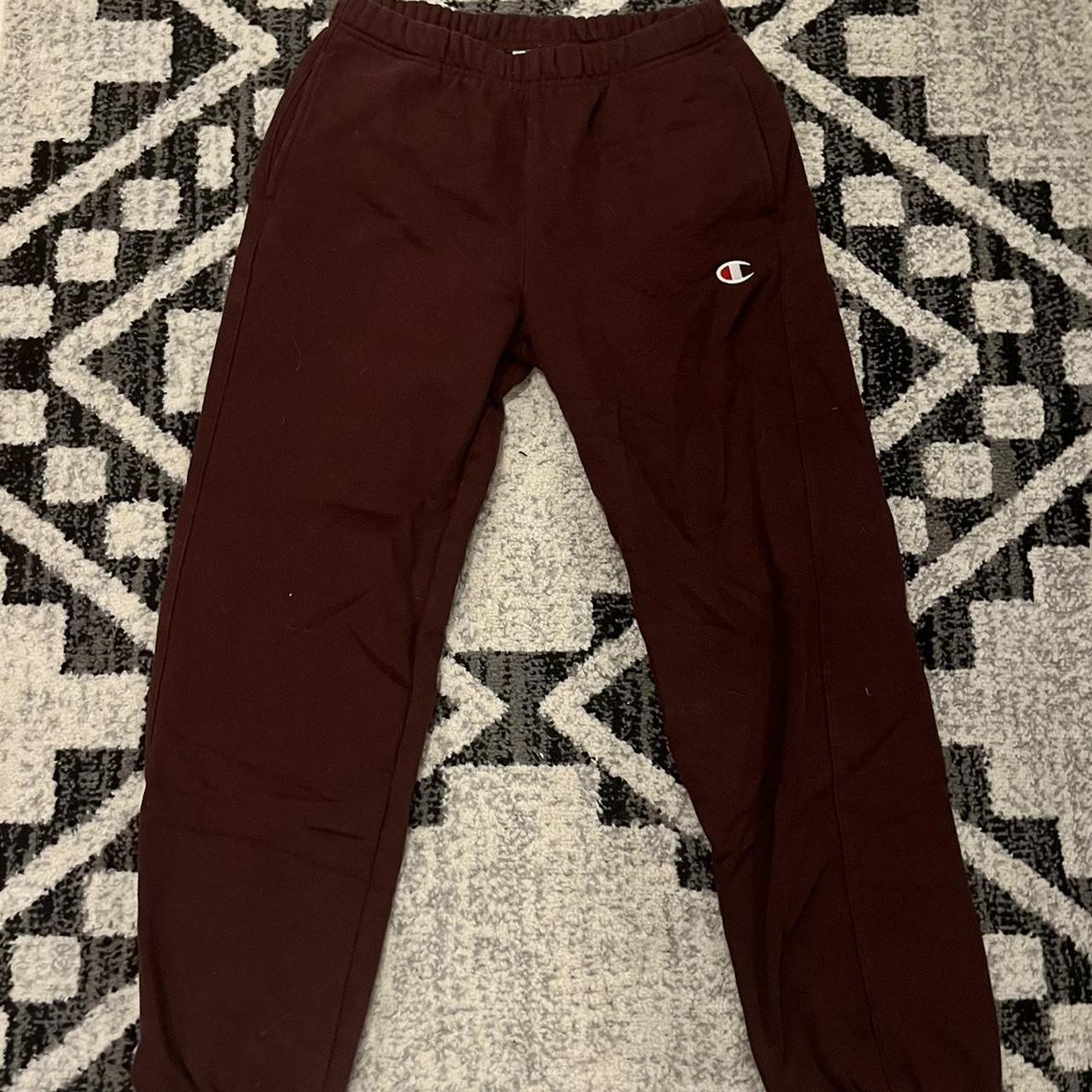 maroon champion sweatpants - never worn - size... - Depop