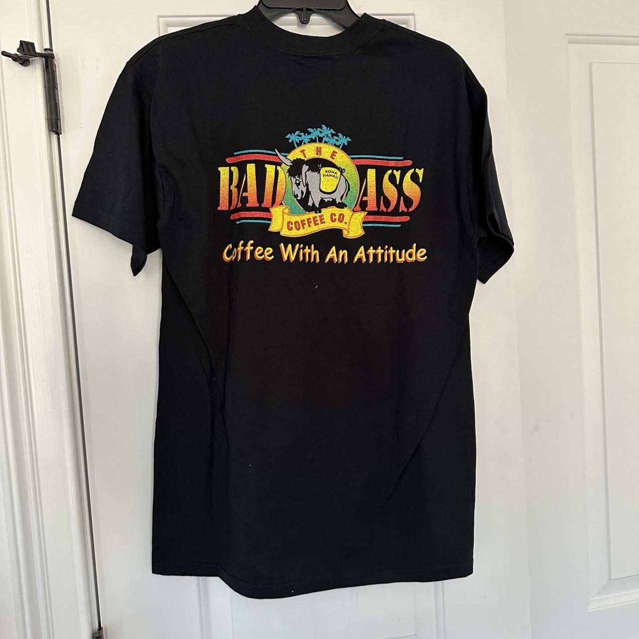 BLACK BAD ASS LOGO T SHIRT (*The first picture is... - Depop