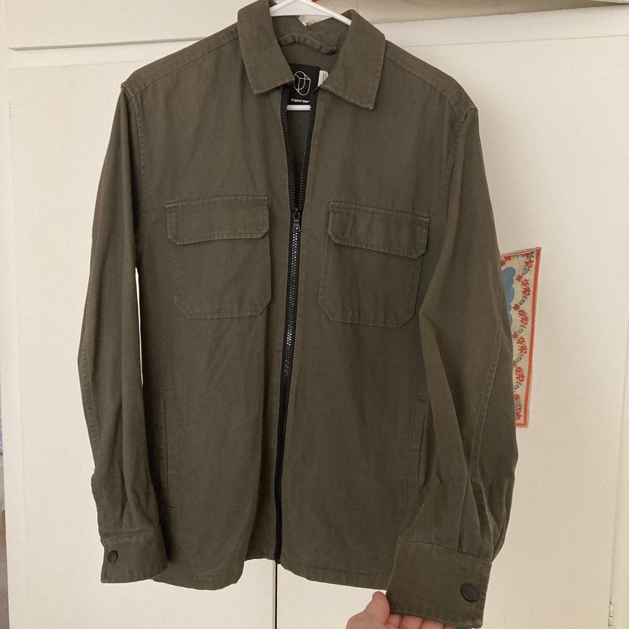 super cute military style army green jacket with... - Depop