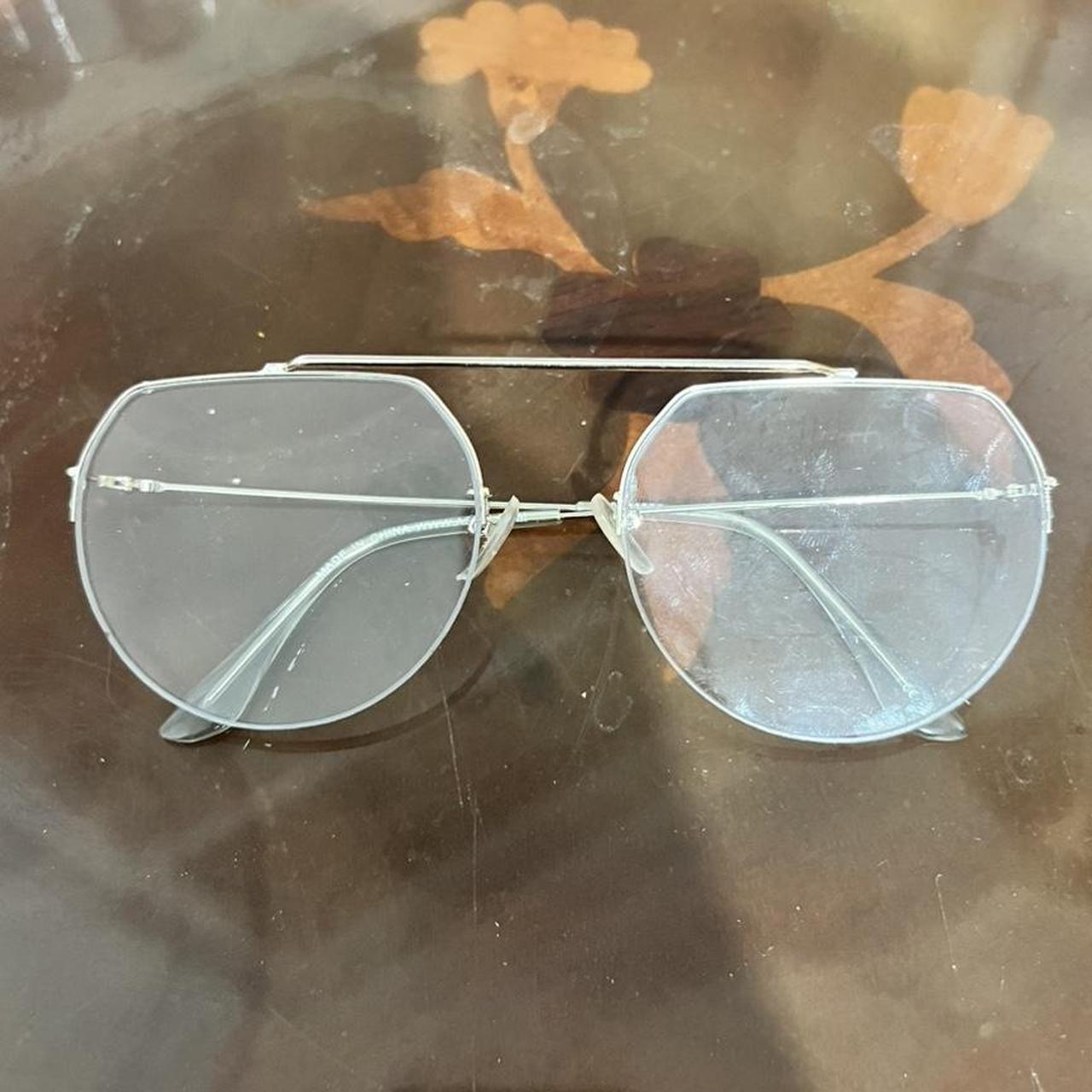 Clear aviator style fashion glasses - Depop