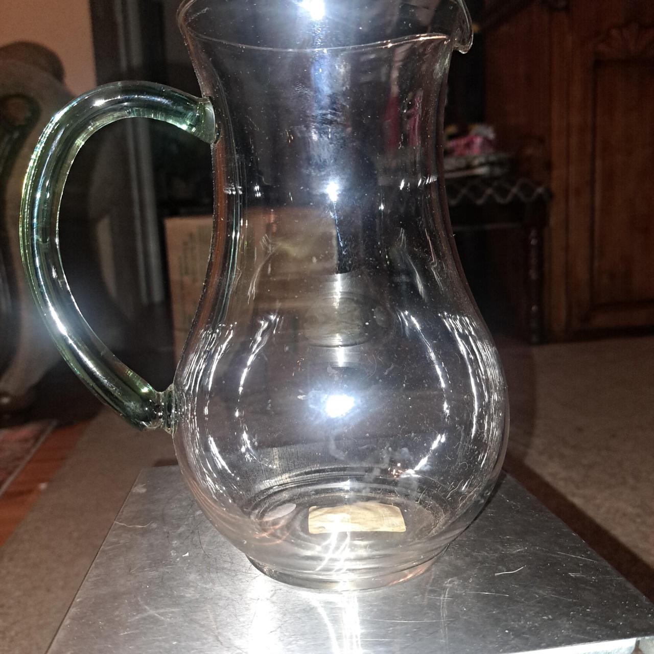 Vintage Luminarc France hand-blown glass pitcher... | Depop