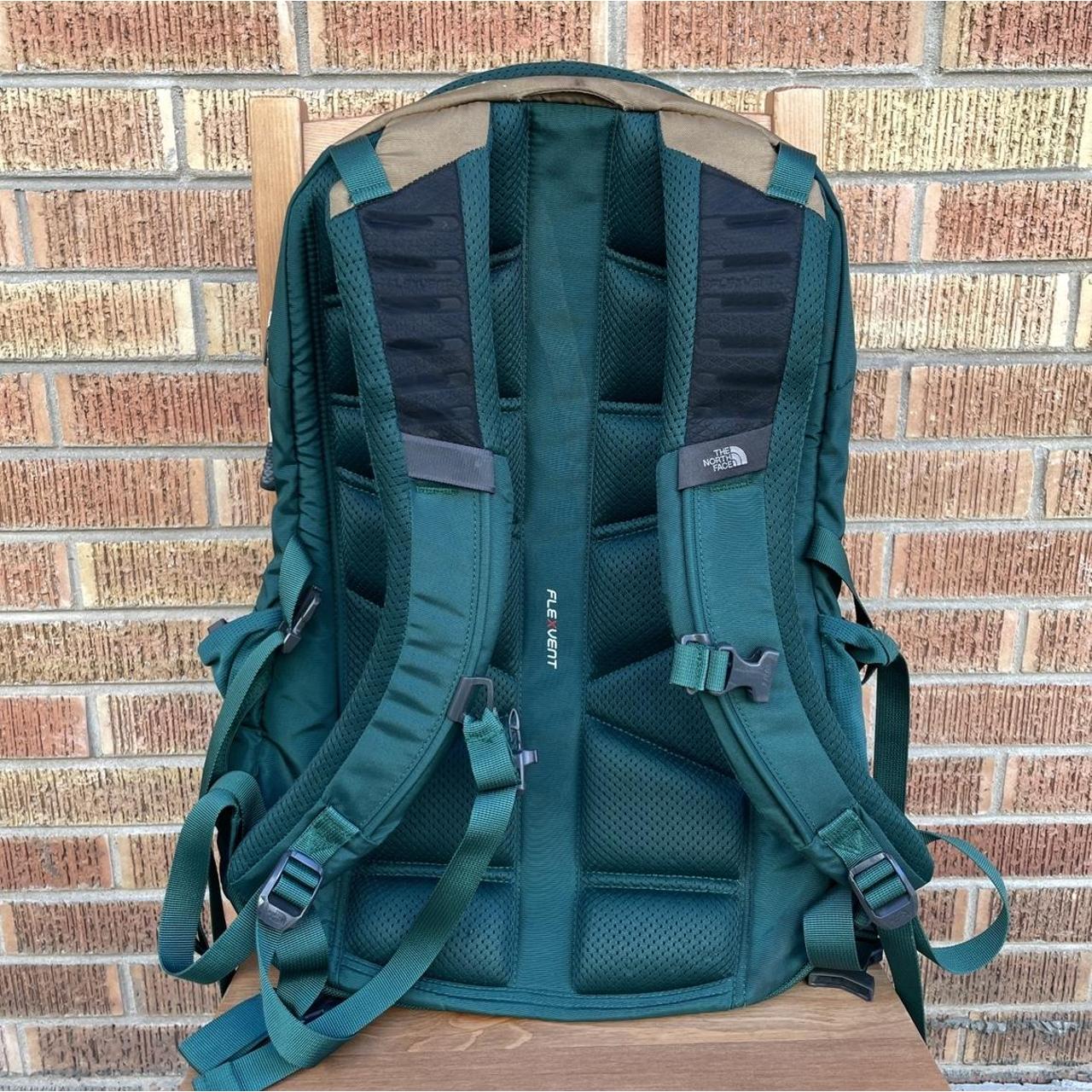 The North Face Borealis backpack Gold/Pine Green... - Depop