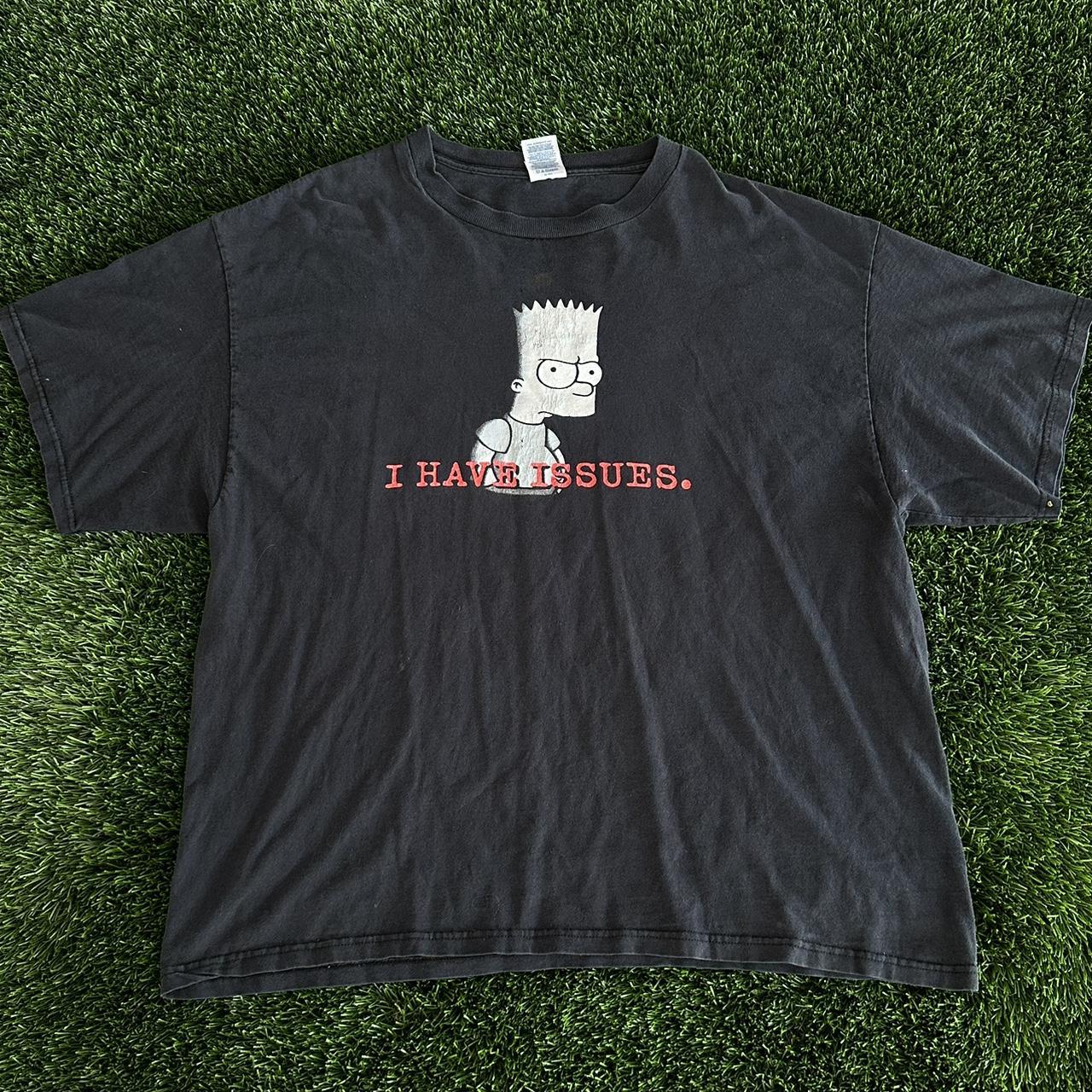 Vintage 90s Bart Simpson I HAVE ISSUES T Shirt Size... - Depop
