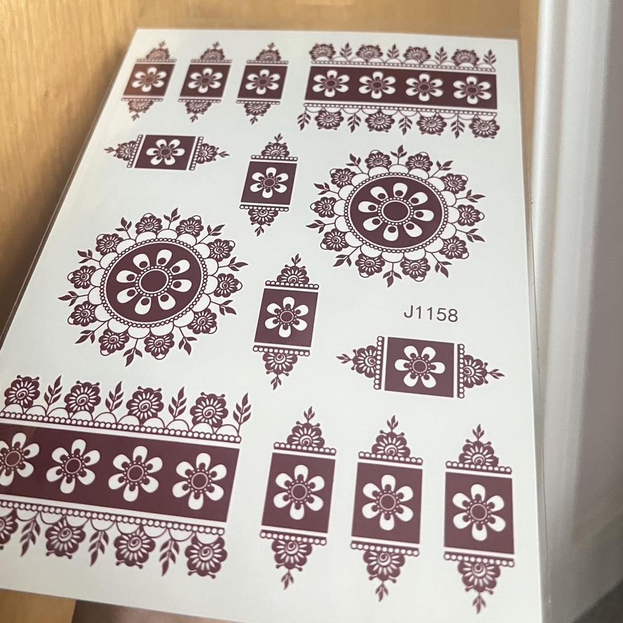 Henna tattoo stickers - Depop
