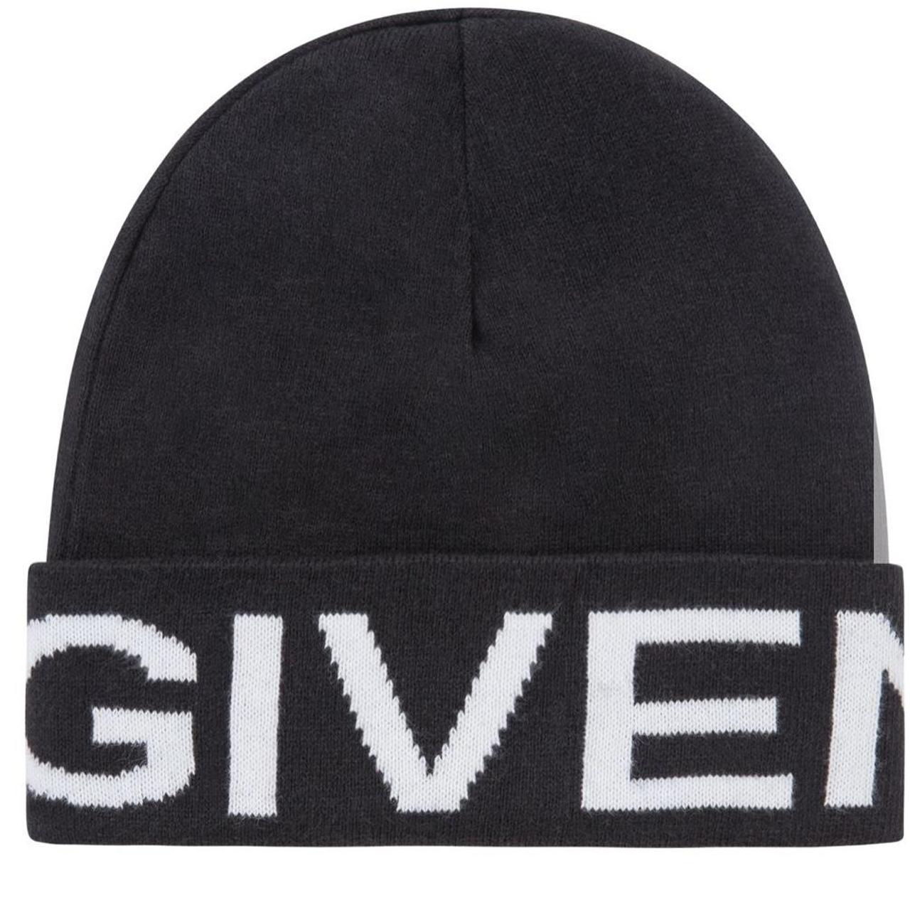 Givenchy Black Jacquard Beanie - Large (Condition... - Depop