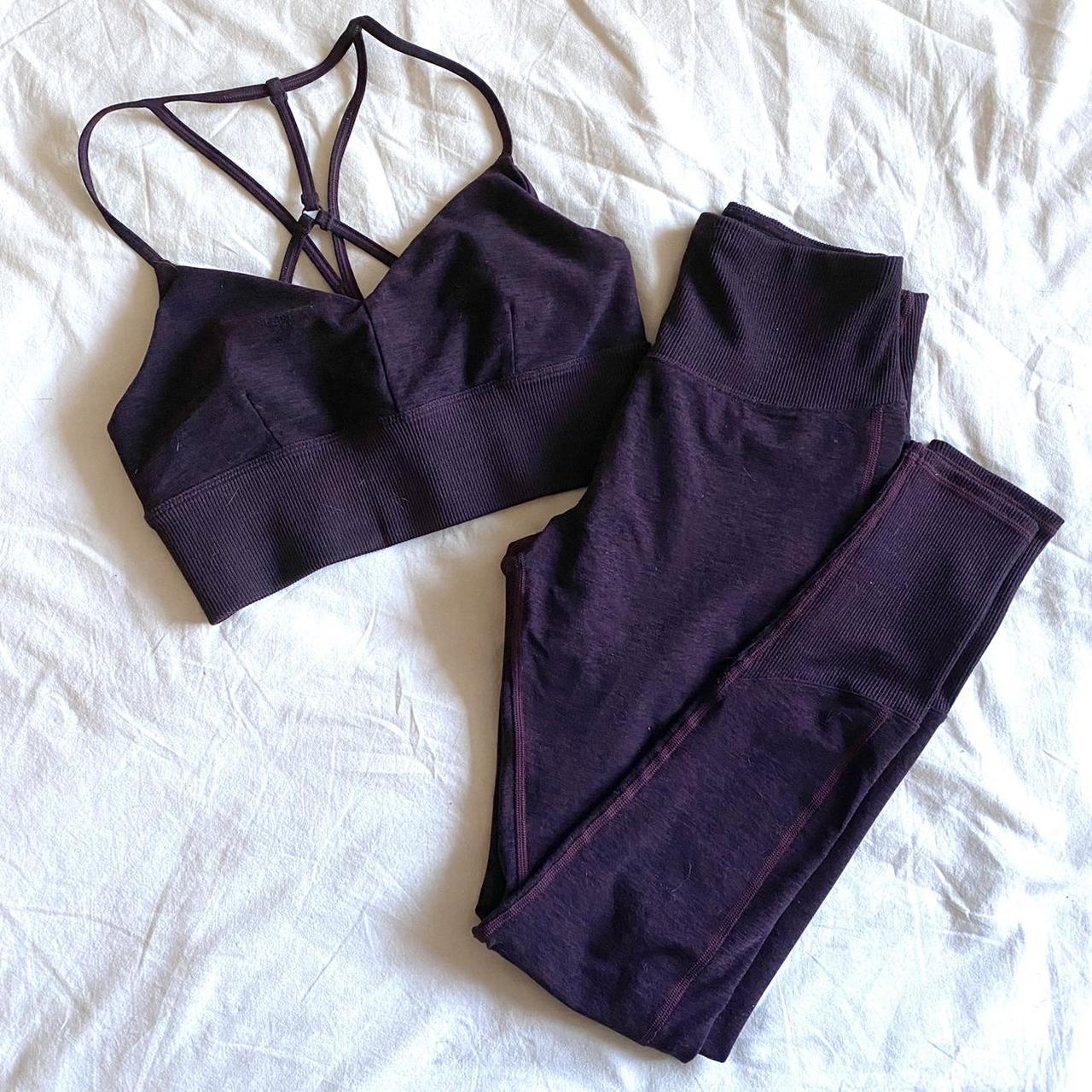 ALO SET long line bra top and leggings set Alo... - Depop