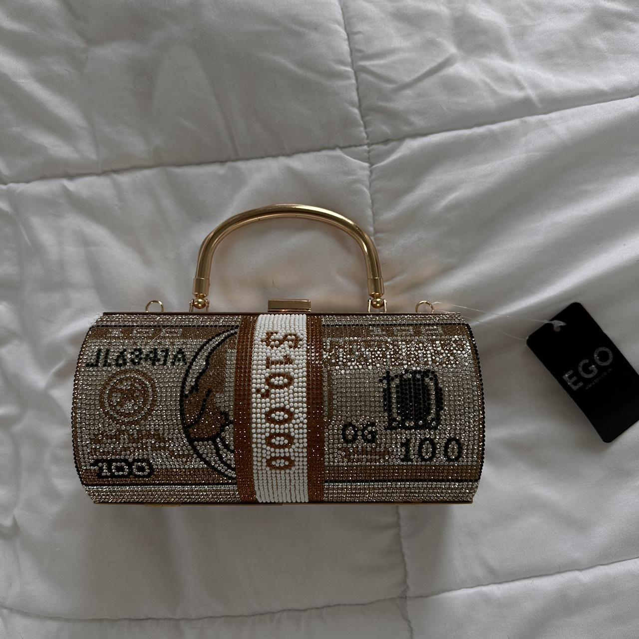 Brand new Gold money cash purse with diamonds - Depop