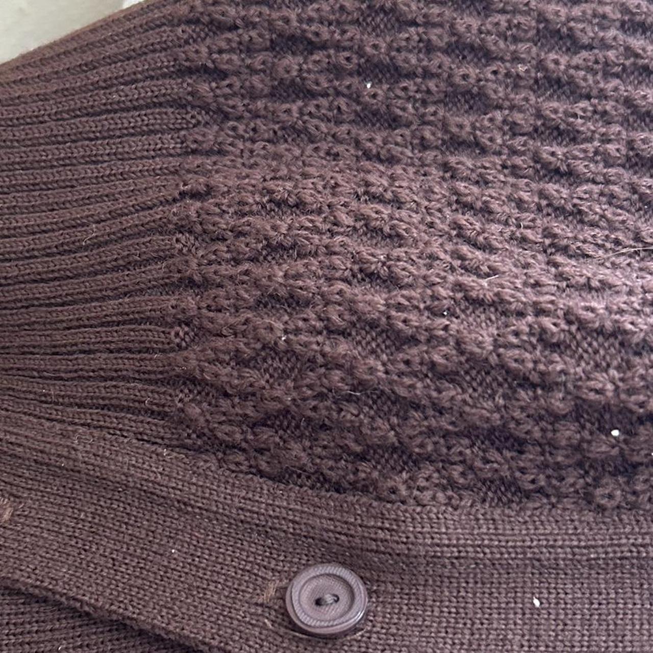Chocolate brown pure wool knitted vest 🤎 Labelled... - Depop
