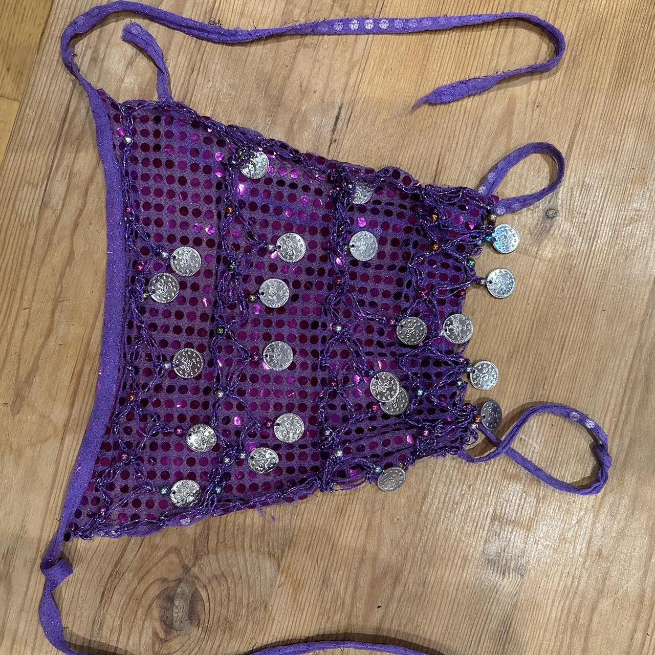 Purple sparkly festival top Makes a jangle noise May... - Depop