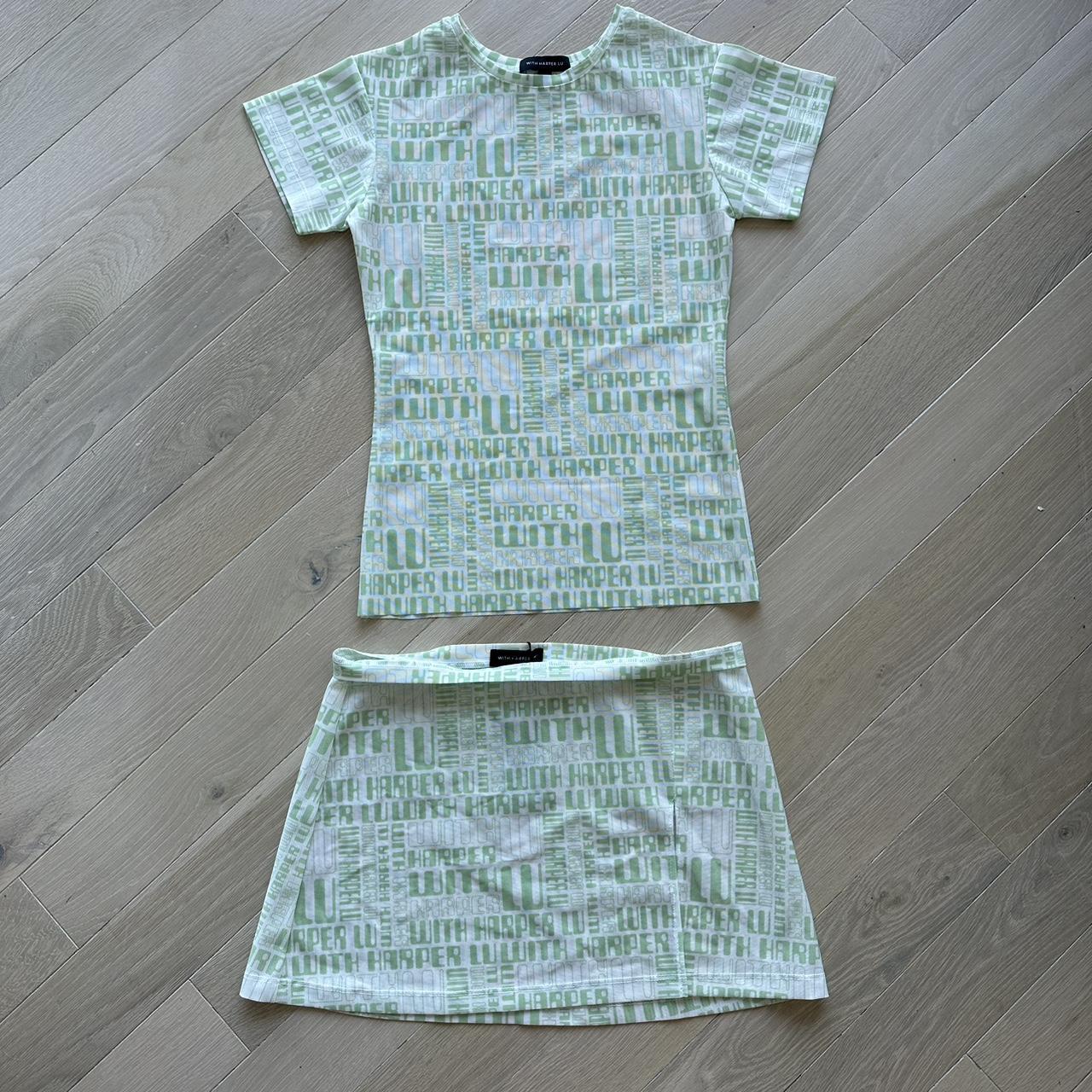 with harper lu matching skirt set - Depop