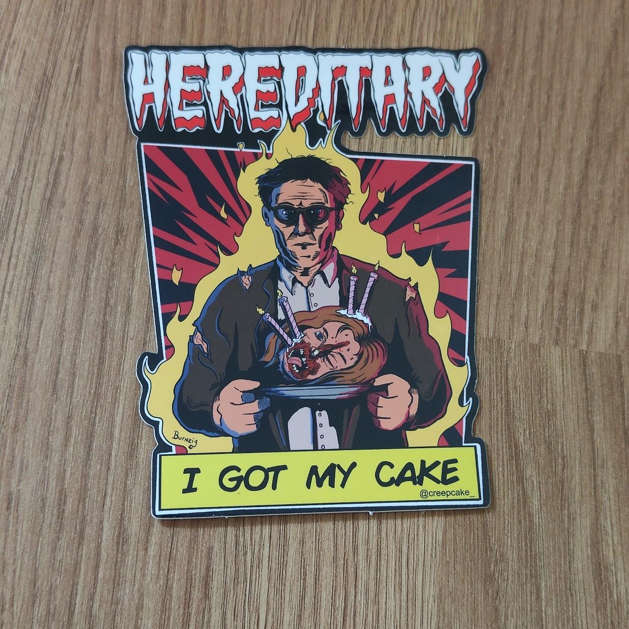 Hereditary / creepshow cake 4 inch sticker from... - Depop