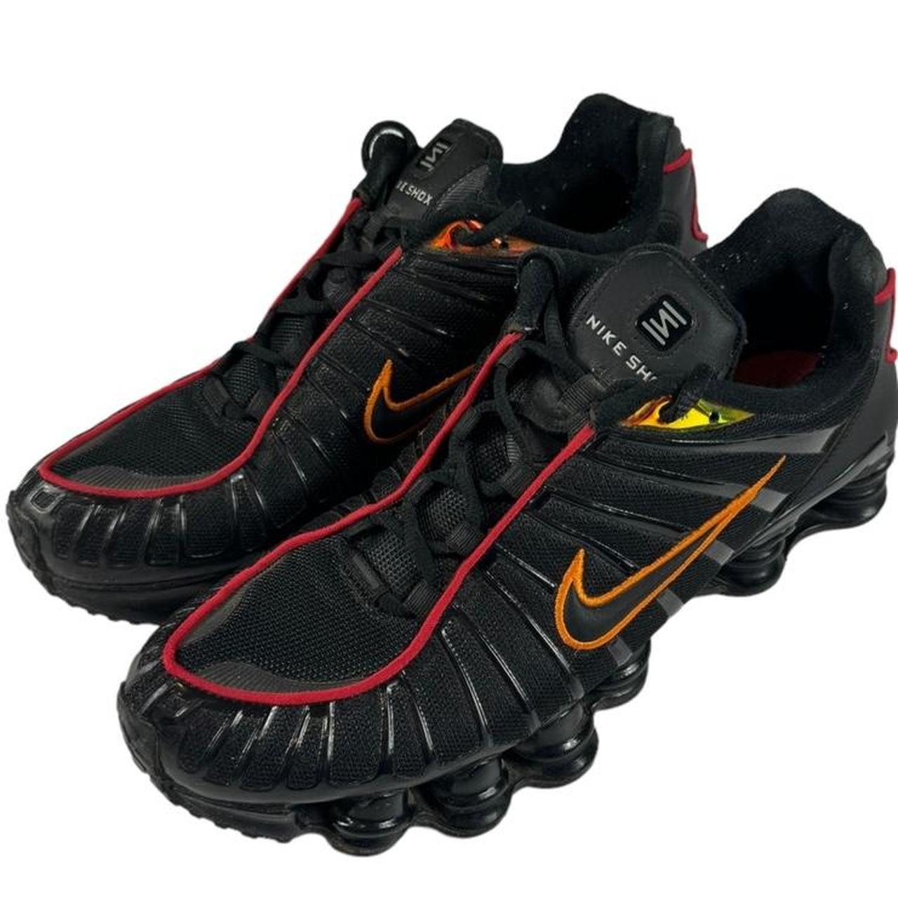 Nike Shox TL Black Orange Red Size - UK... - Depop