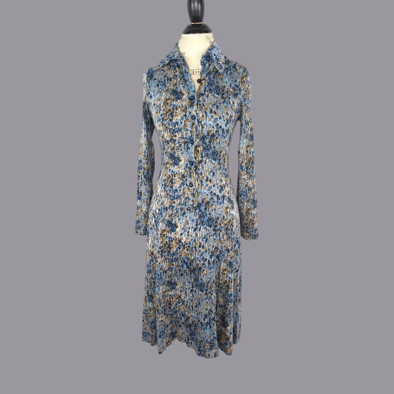 Vintage Robert Janan Blue Dress X Small 2... | Depop