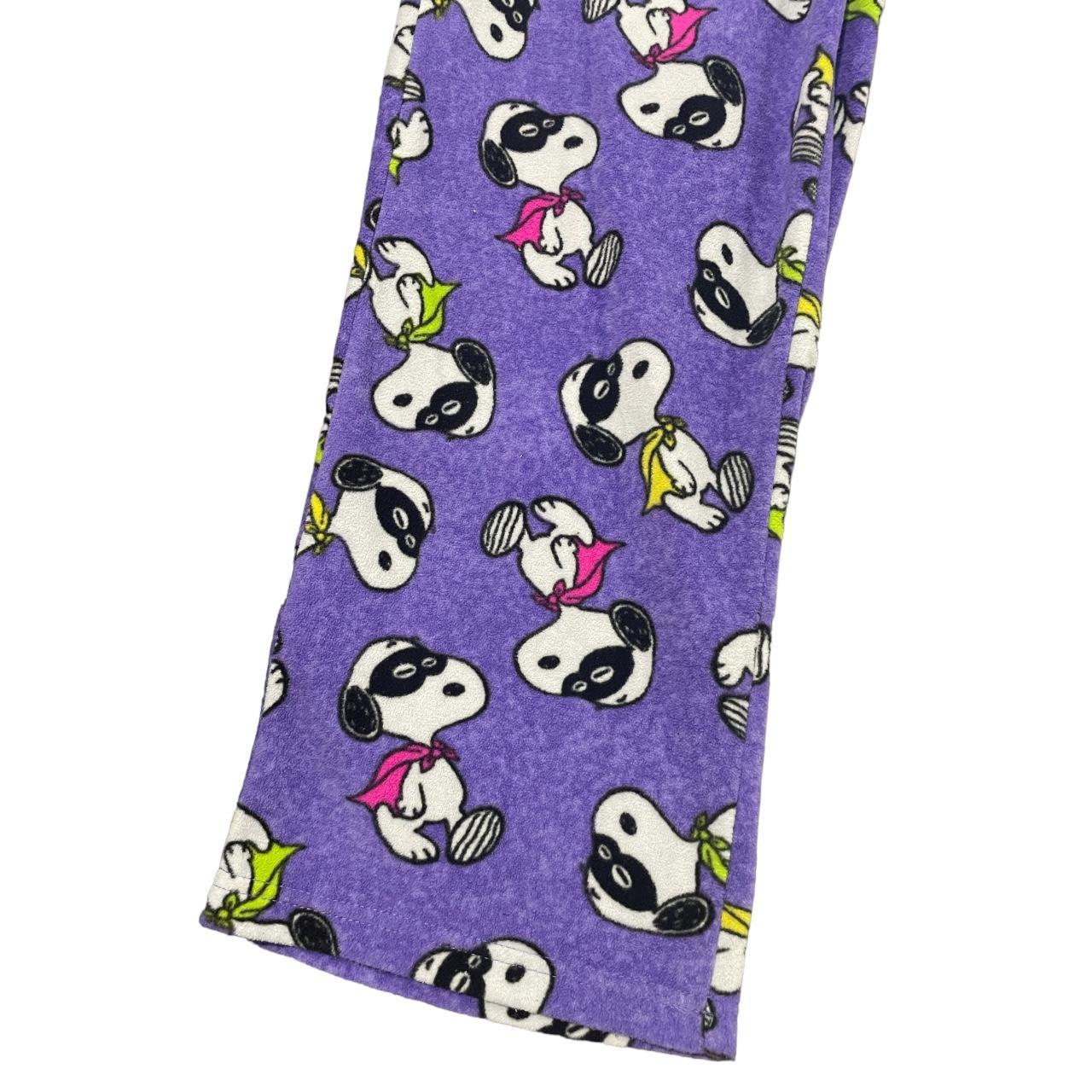 peanut snoopy pajama pants💋 the cutest purple... - Depop