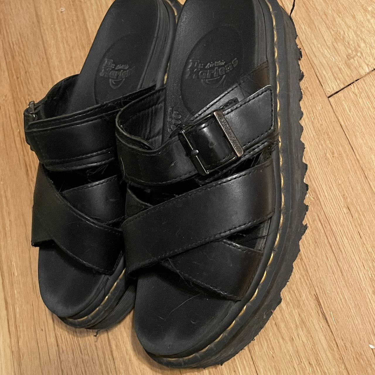 Doc Marten Sandals Rubber Sole Leather Straps Depop