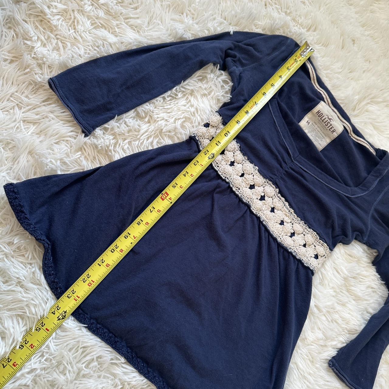Y2K Mid 2000s Bella Swan Preppy 3/4 Sleeve Navy Boho... | Depop