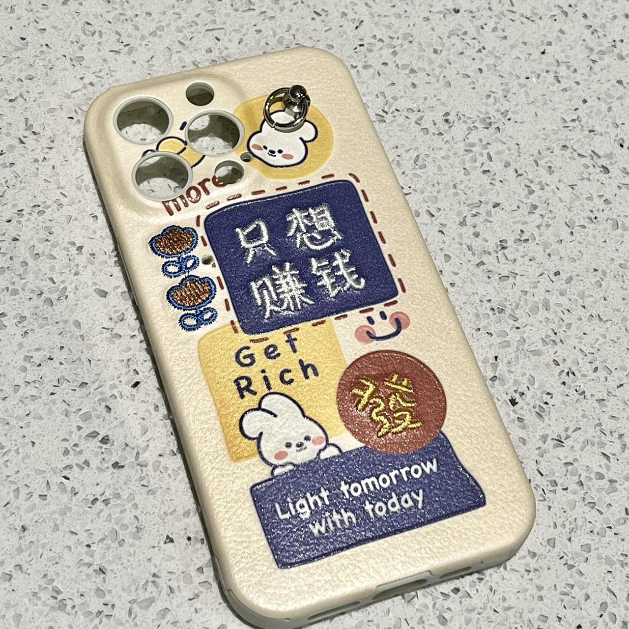 Cream and Blue Phone-cases | Depop