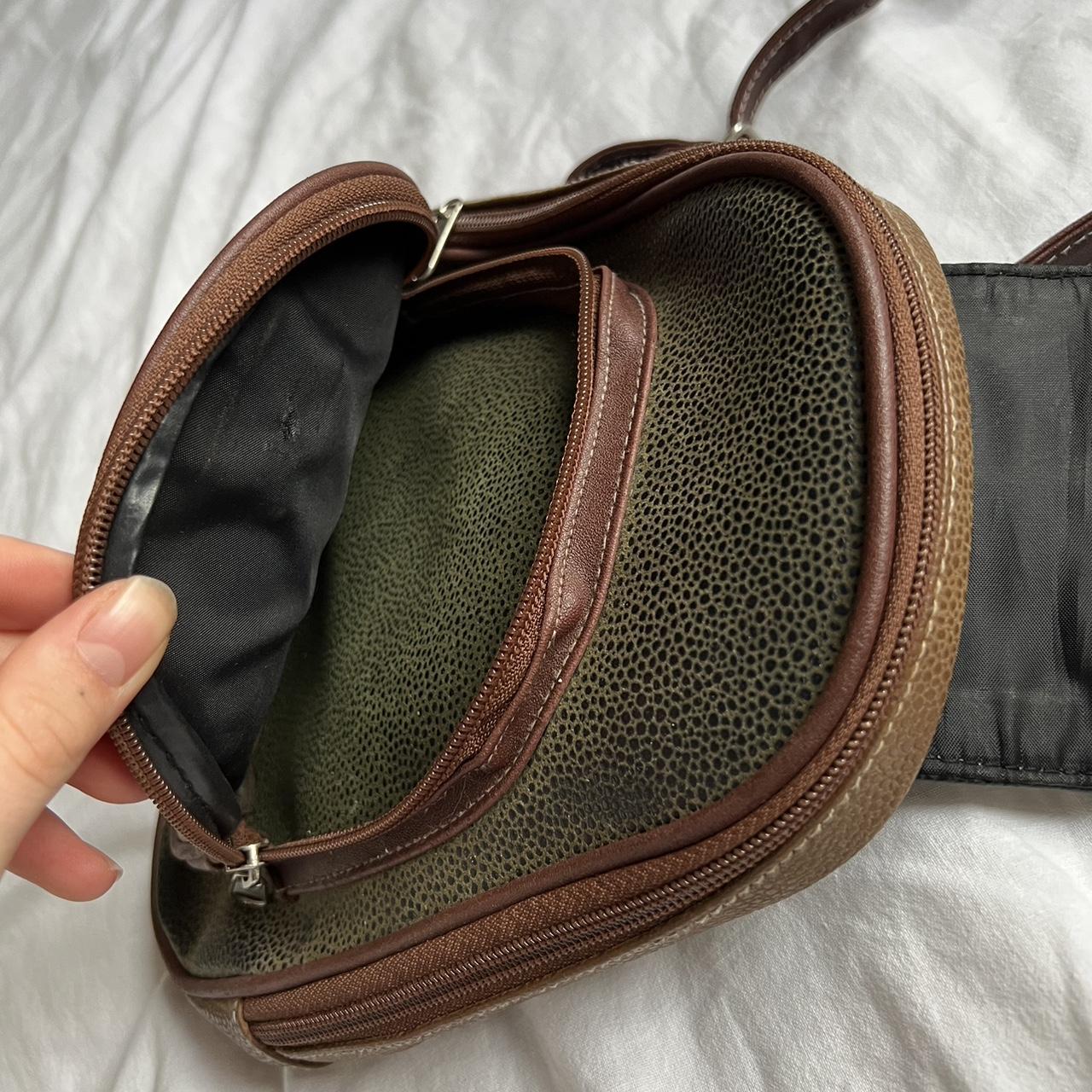 Vintage Compass faux leather Mini Backpack 3... - Depop