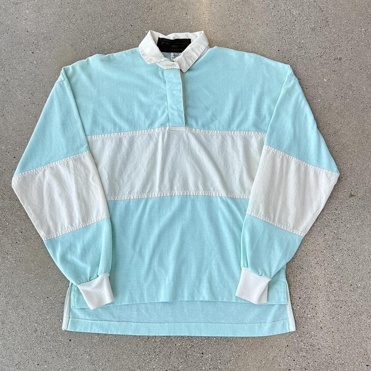 Vintage 90s rugby striped collared shirt 🤠 FREE... - Depop