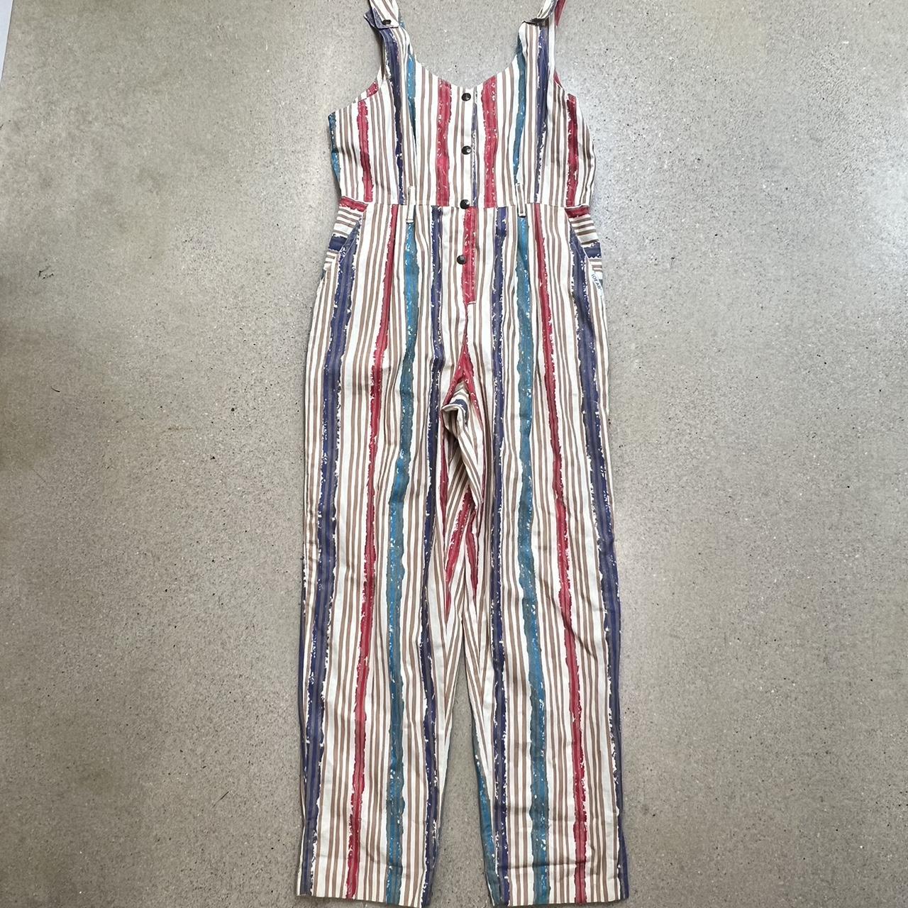 vintage pinstriped overalls very lightweight &... - Depop