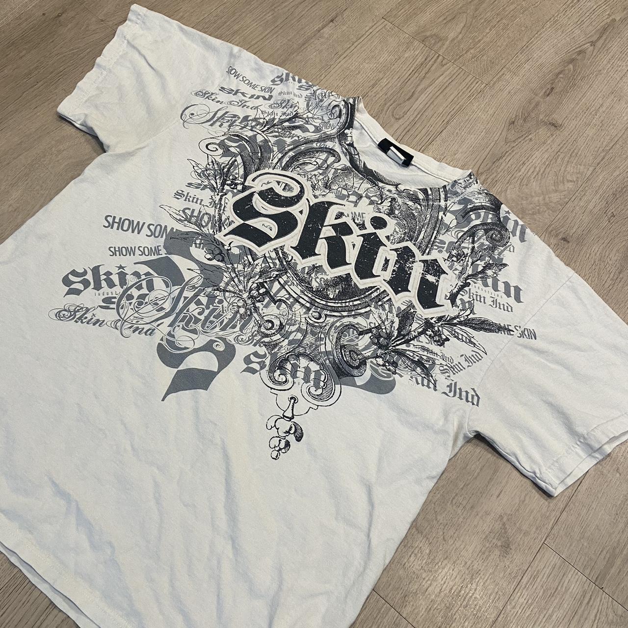 Vintage y2k skin industries aop graphic tee, size... - Depop