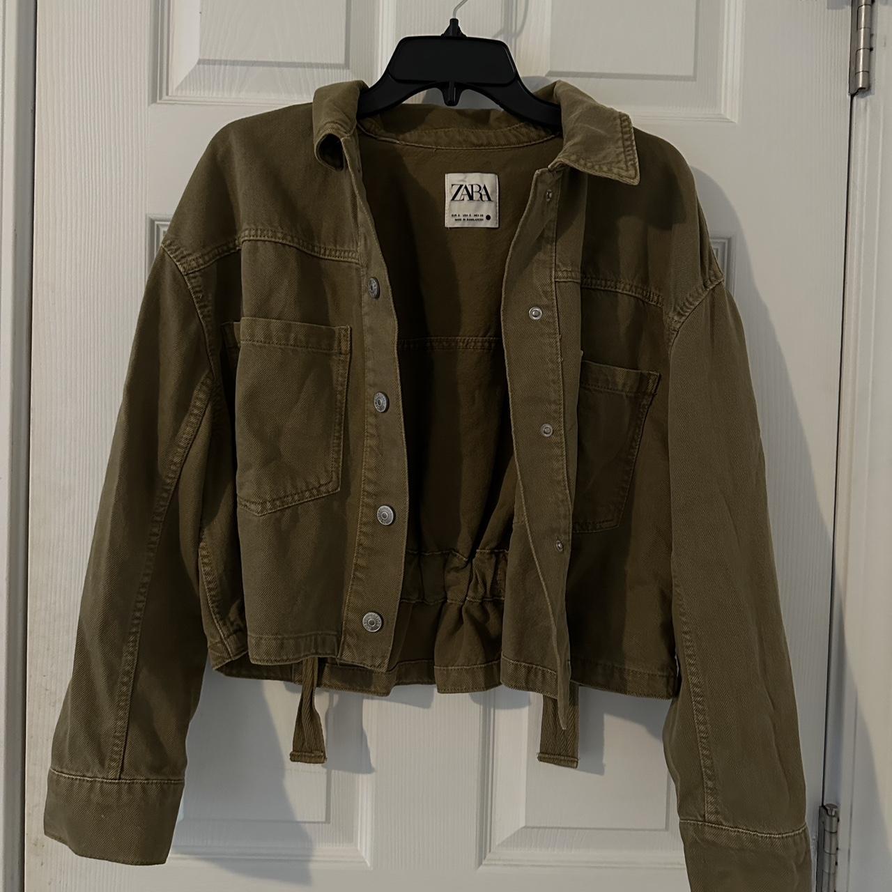 Zara cropped utility jacket, size S, excellent... - Depop