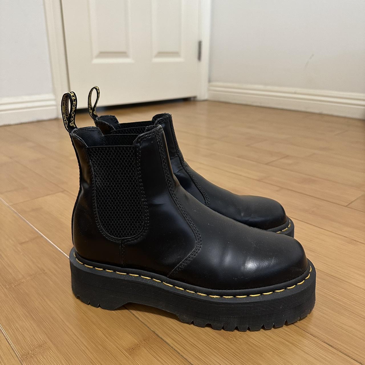 platform chelsea doc martens best fits womens size... - Depop