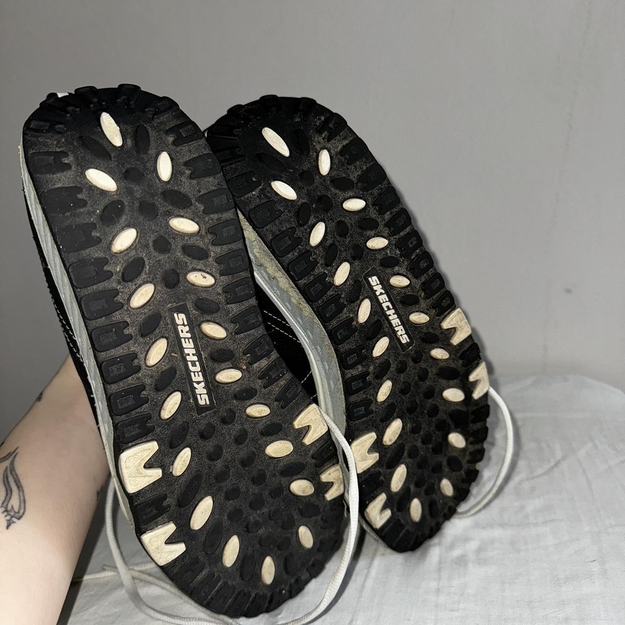 90s Sketchers Shape-Ups trainers !! black and white... | Depop