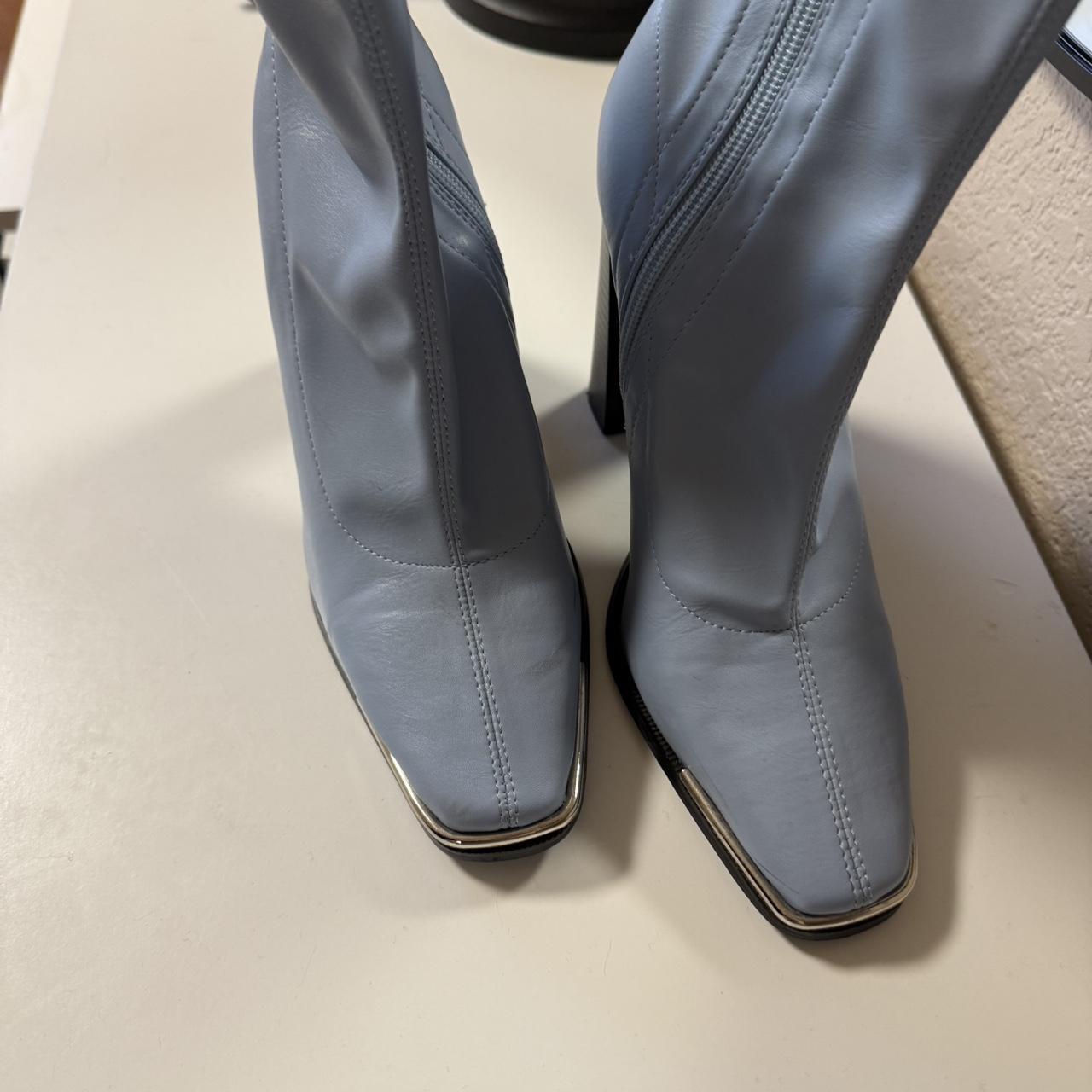 Public desire light blue boots warn twice size 8 - Depop