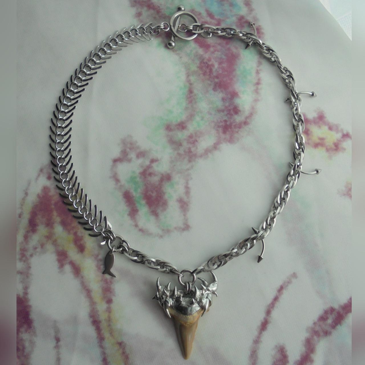 shark bait 🐟🦈 a custom necklace featuring a real... - Depop