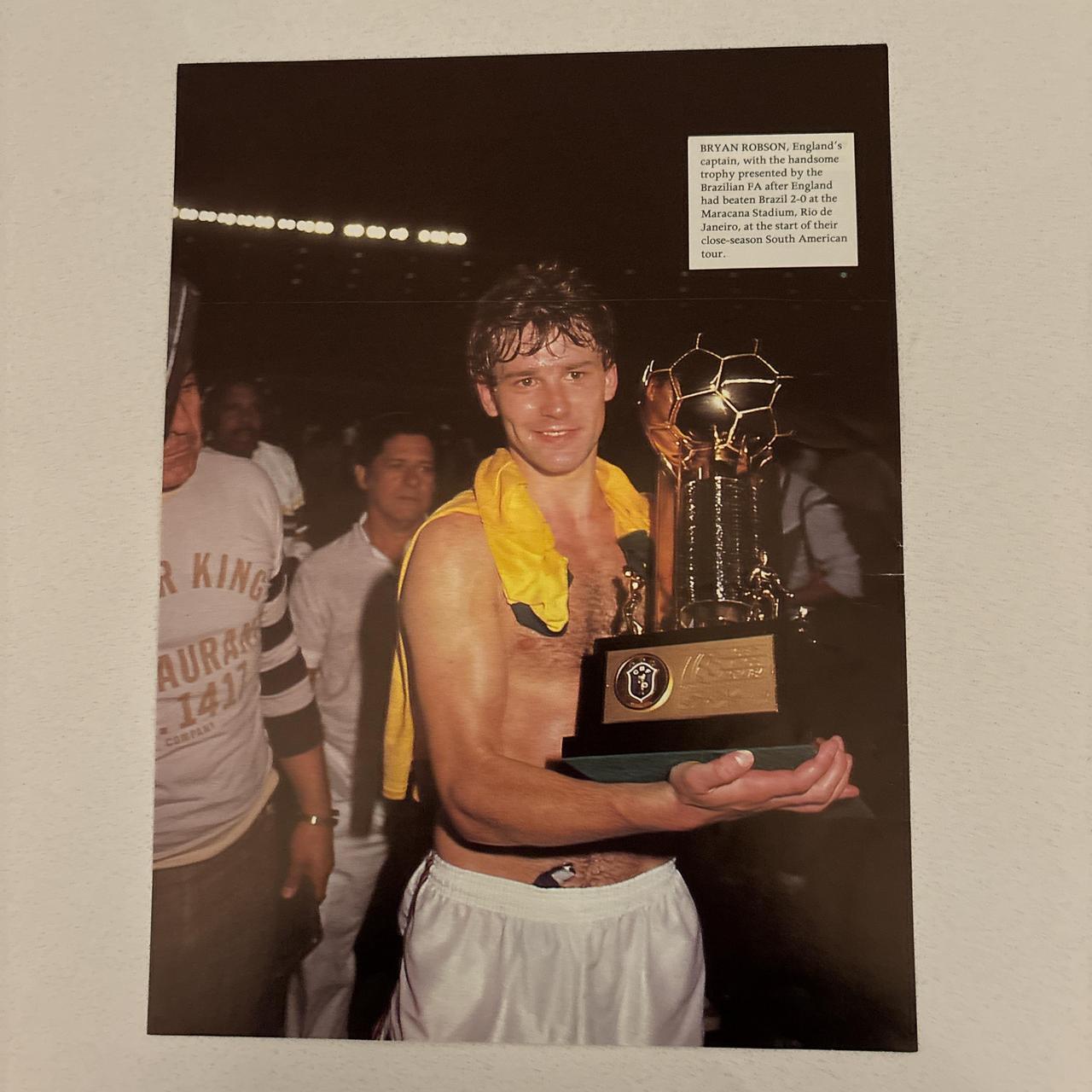 Vintage Bryan Robson 80s England Magazine Poster - Depop