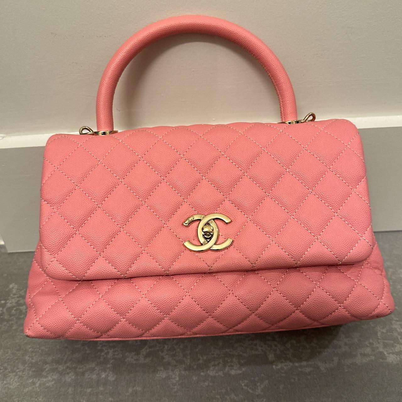 Pink Chanel, also comes with chain. No box or dust bag - Depop