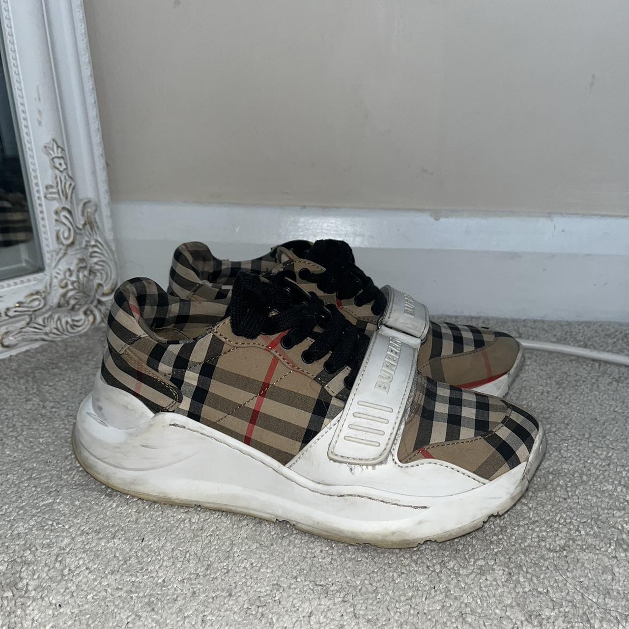 Burberry trainers Never wear anymore so go to waste... - Depop