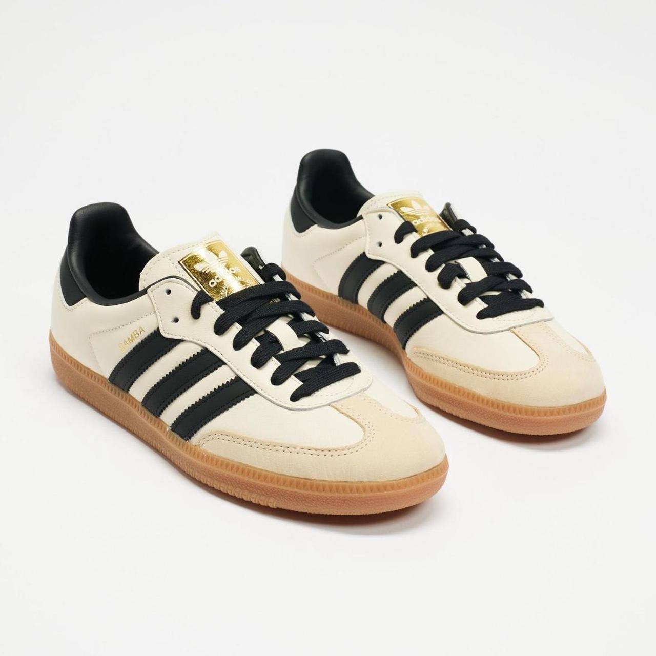 Adidas Samba OG - cream white, core black and sand... - Depop