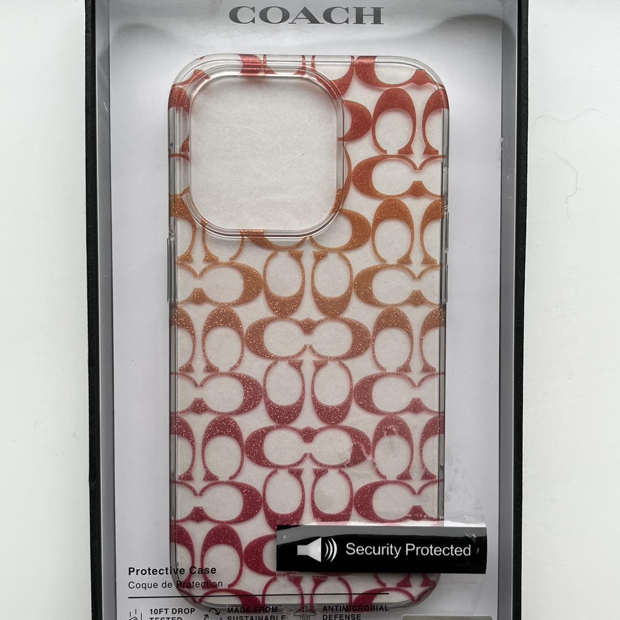 Authentic Coach I phone 14 Pro Max case Red and... - Depop