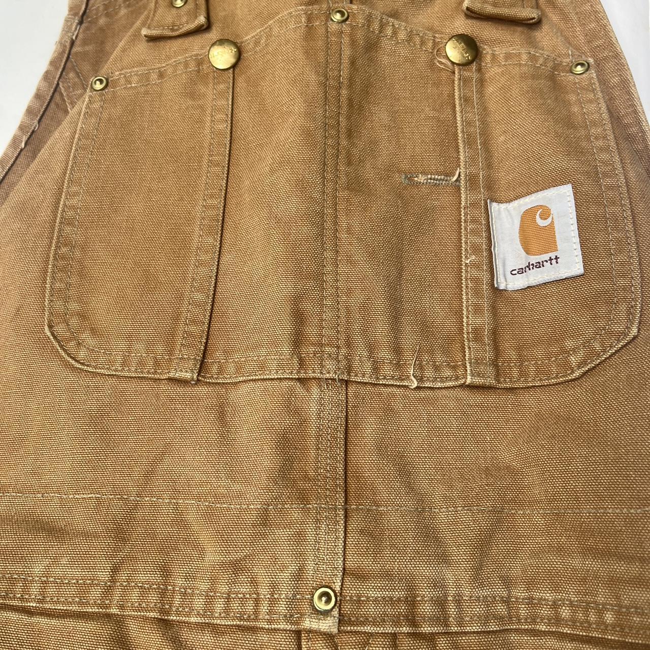 Down lined tan carhartt overalls These will keep you... - Depop