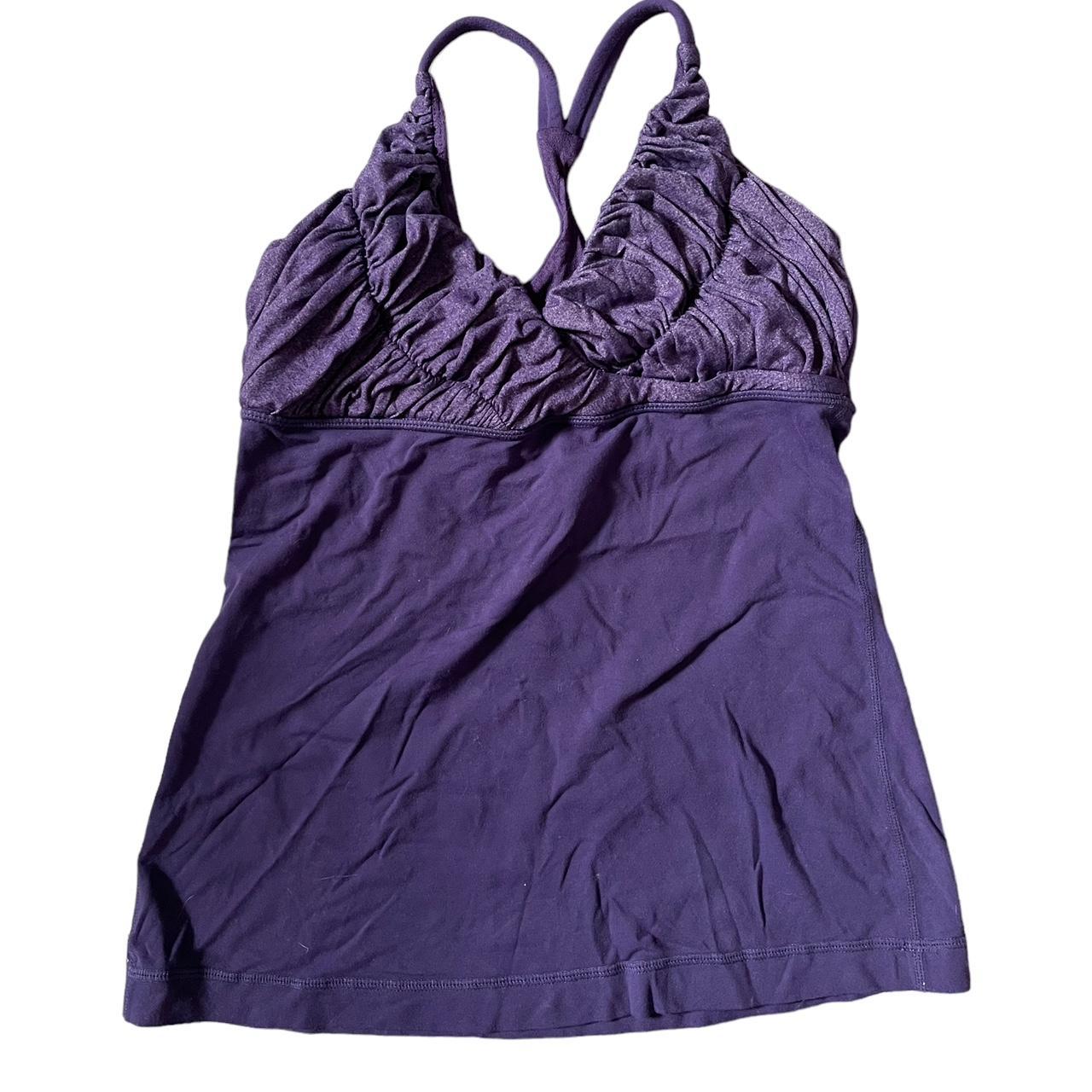 lululemon ruffle tank gently worn but good... - Depop