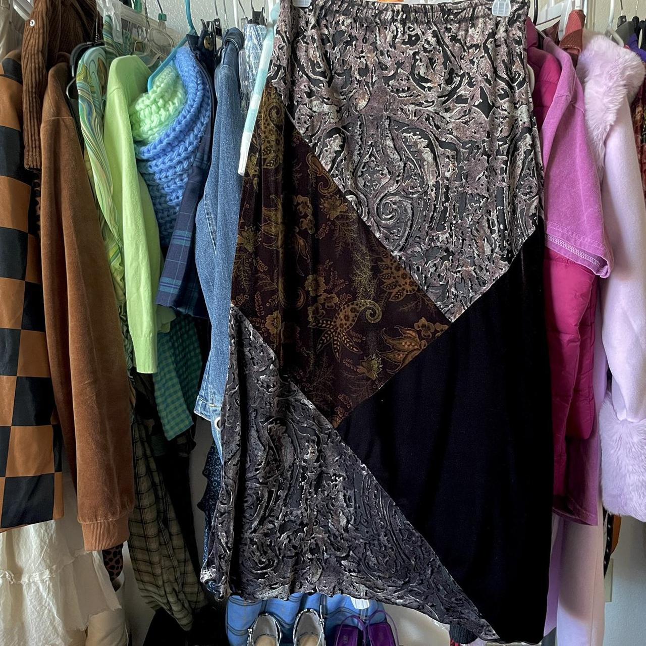 VELVET SKIRT by Notations Clothing Co. Medium - Depop