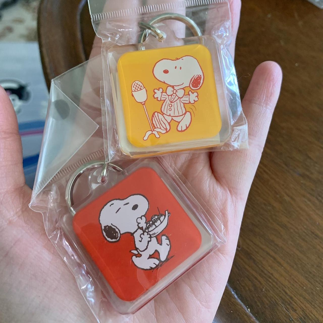snoopy square keychains from japan. let me know... - Depop