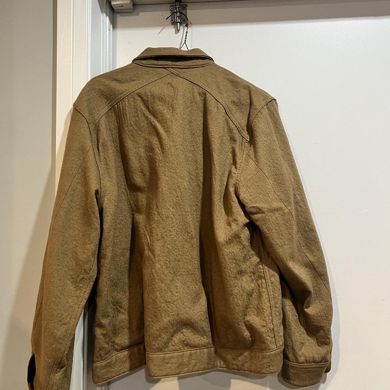 3Sixteen Tan Mechanic Jacket Cotton and Wool Blend.... - Depop
