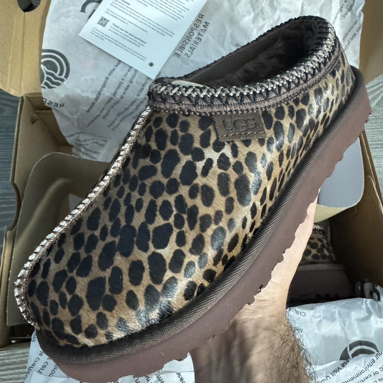 UGG Tasman Caspian Burnt Cedar Leopard... - Depop