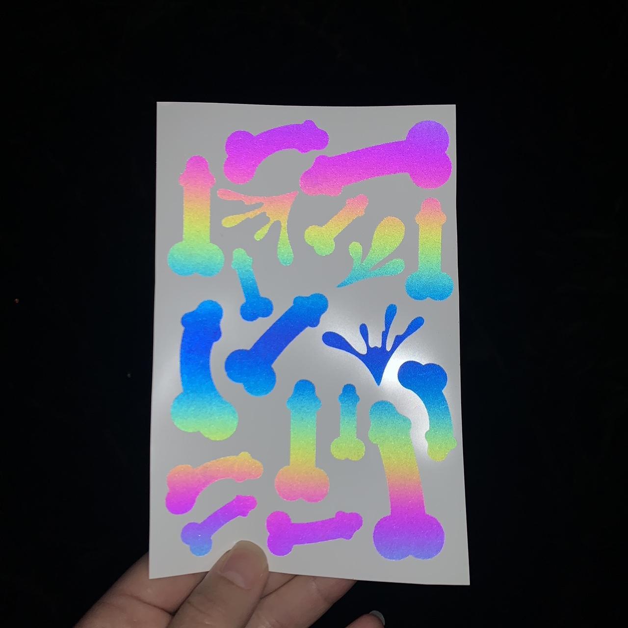 Reflective Ween Stickers 4x6 sticker sheet... - Depop